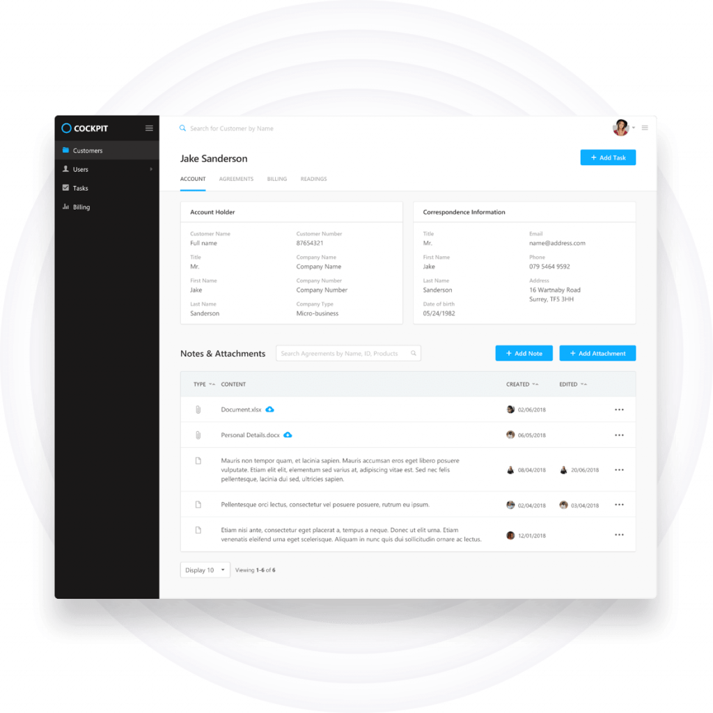 Customer Relationship Management (CRM) software for utilities & telecom